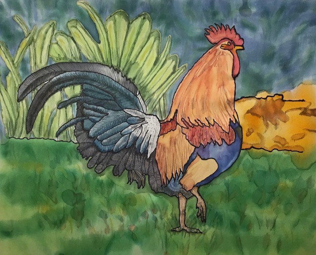 Maui Chicken, artist Stephanie Strong – Sudden Valley Art In the Barn